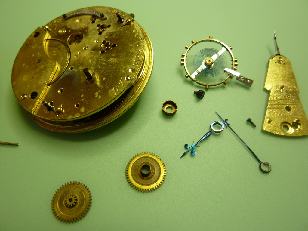 Vintage Fusee Pocket Watch Repair and Service. Broken jewel. – watchFIX.com