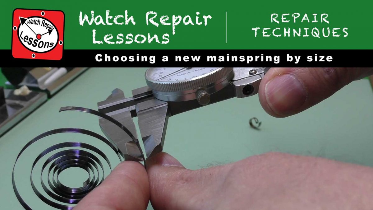 Choosing a new mainspring by size – watchFIX.com